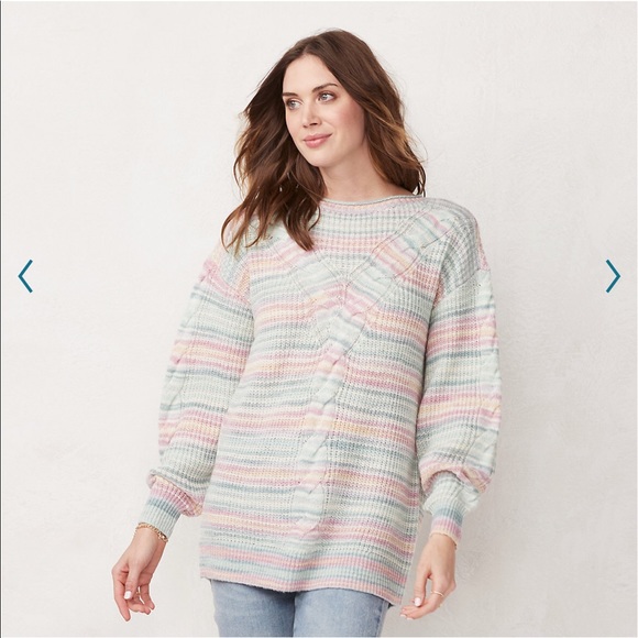 LC Lauren Conrad | Sweaters | Nwt Lc Lauren Conrad Rainbow Stripe ...